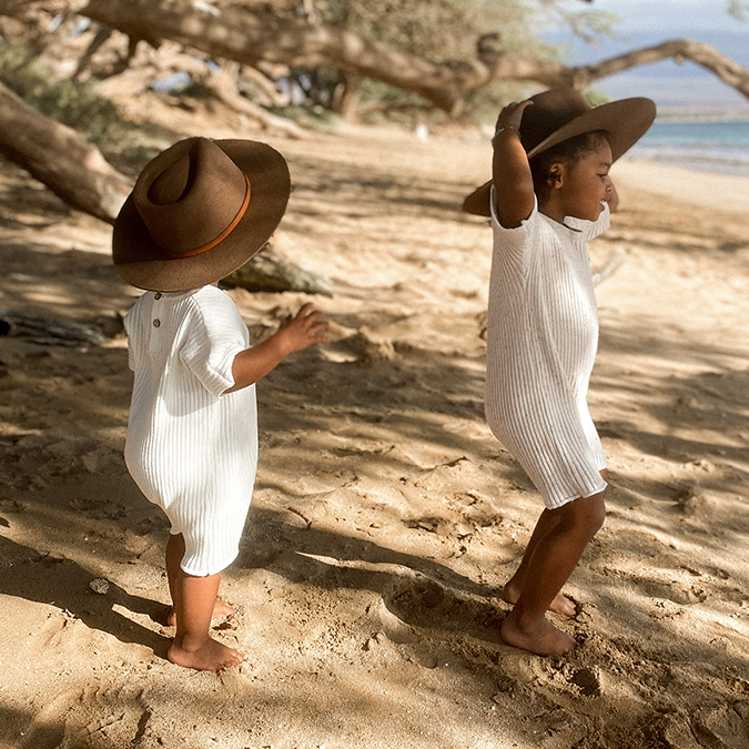 Made by Minga | Kid's Mini Wool Rancher Hat with Leather Strap ...