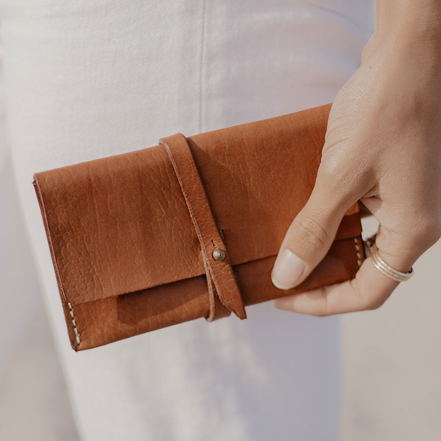 Made by Minga | Unisex Wrap Wallet | Handmade | Vegetable Tanned Leather